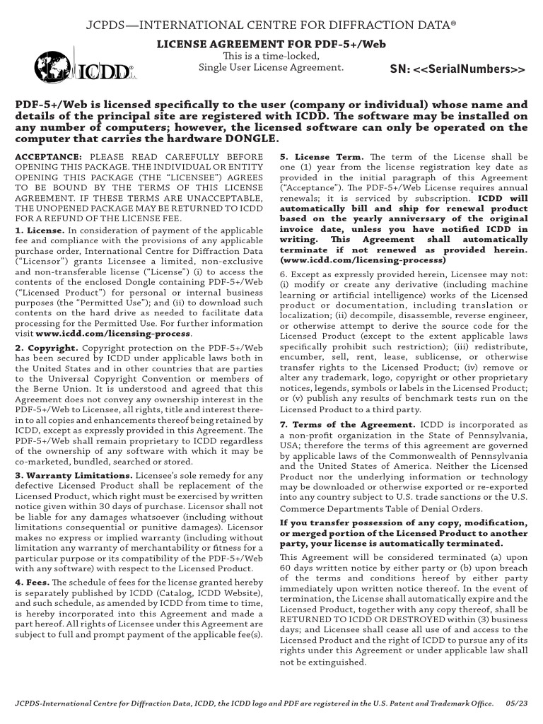 PDF-5+Web License Envelope 2024 | PDF | License | Copyright