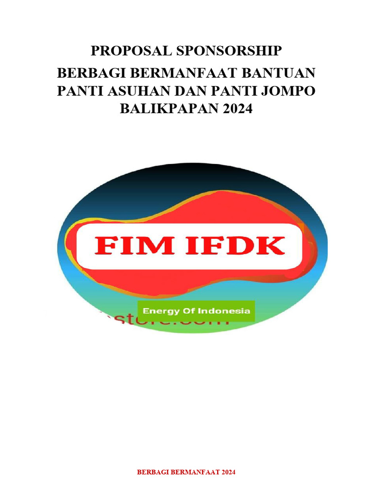 Proposal Sponsorship Donasi | PDF