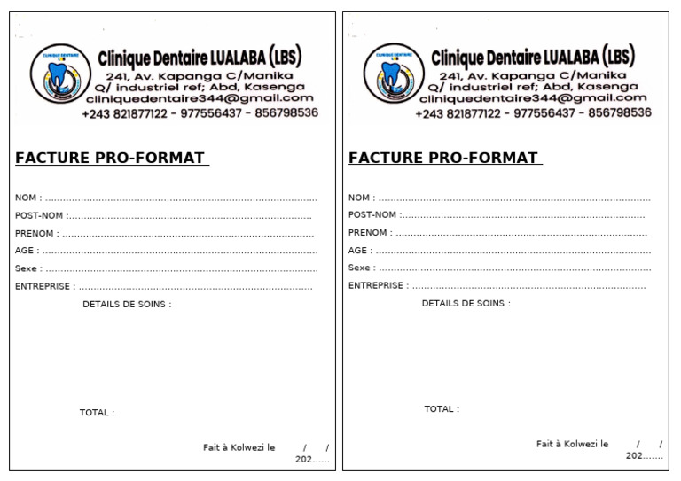 Facture Clinique | PDF