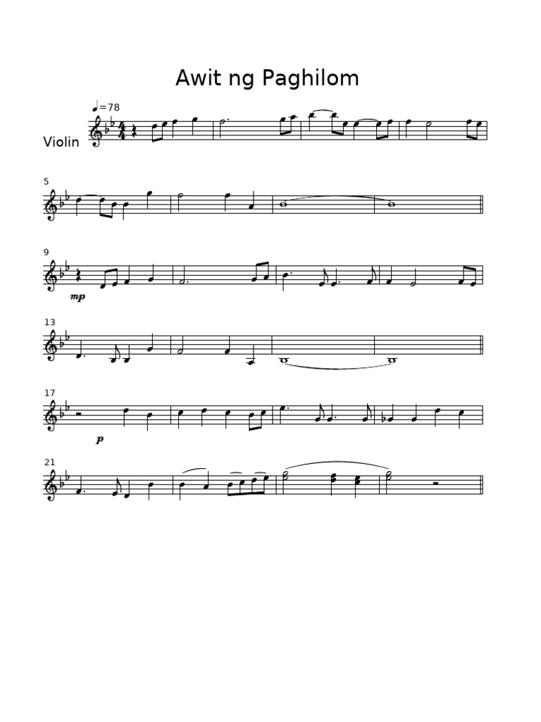 Awit NG Paghilom | PDF