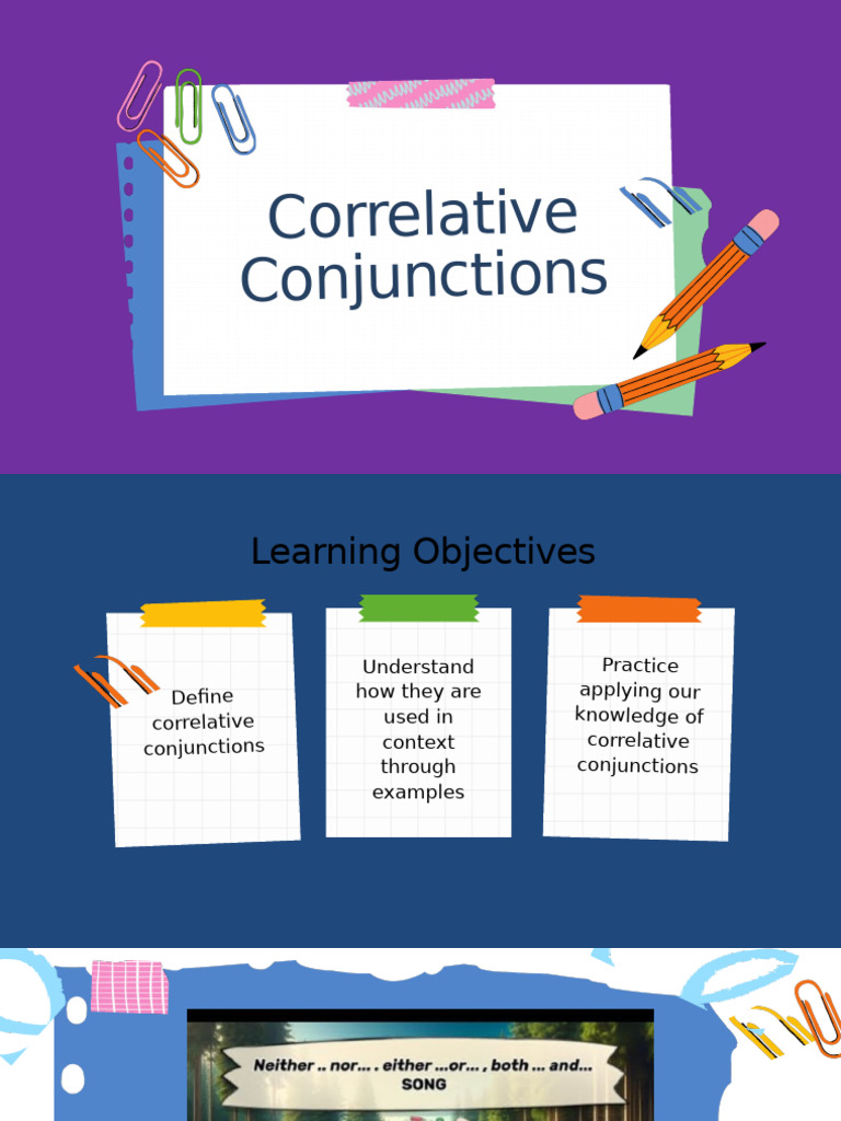 Correlative Conjunctions 157692 | PDF | Language Mechanics | Linguistic ...