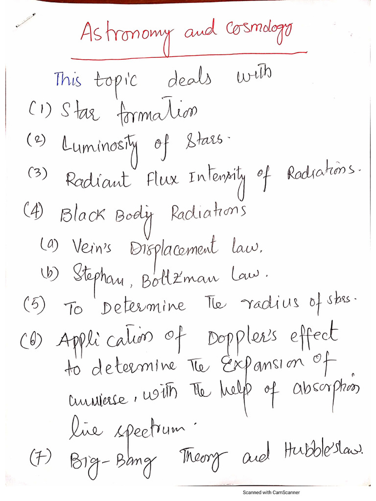 A2-Astronomy and cosmology | PDF