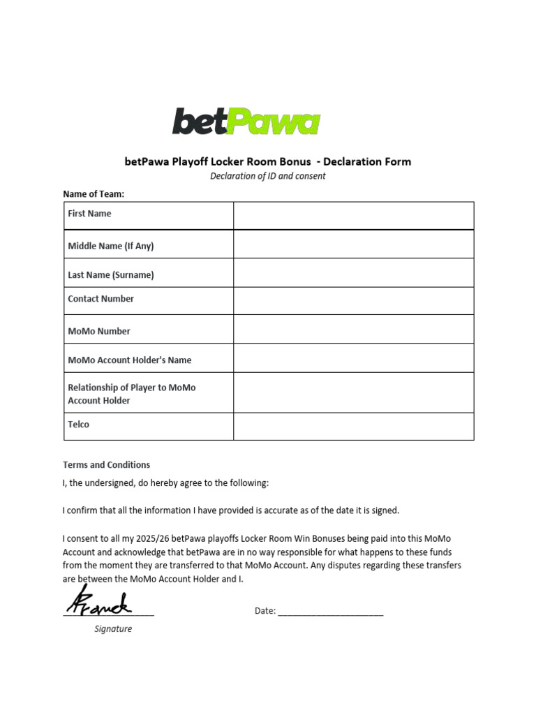 Sample Declaration Form - Signed | PDF