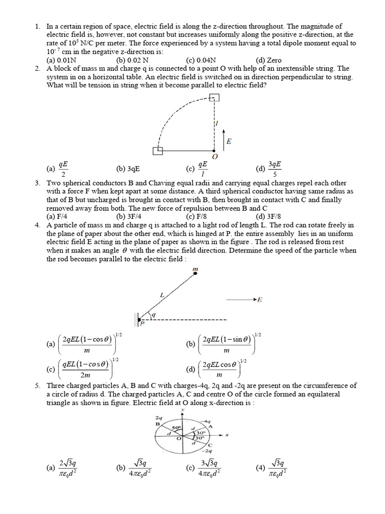 ELECTROSTATICS | PDF | Electric Field | Force