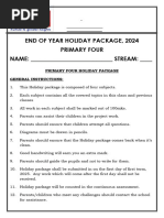 Baby Class Holiday Work Term 3 2023 | PDF