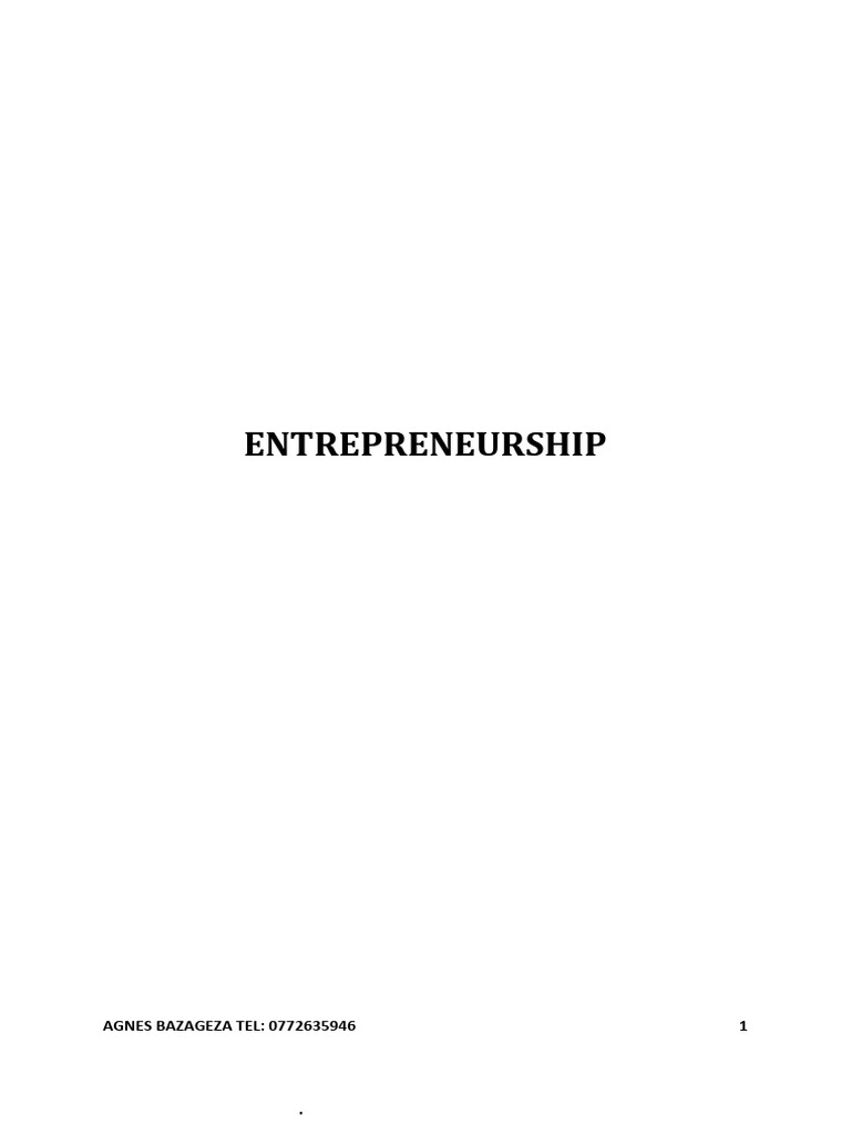 ENT | PDF | Entrepreneurship | Creativity