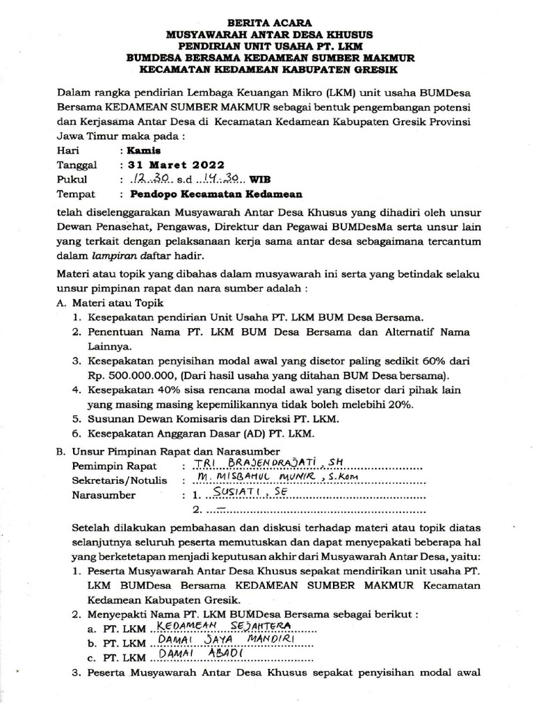 Ba Mad PT LKM Kec Kedamean 2022 | PDF