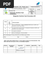 MPI Procedure for Magnetic Inspection | PDF | Nondestructive Testing