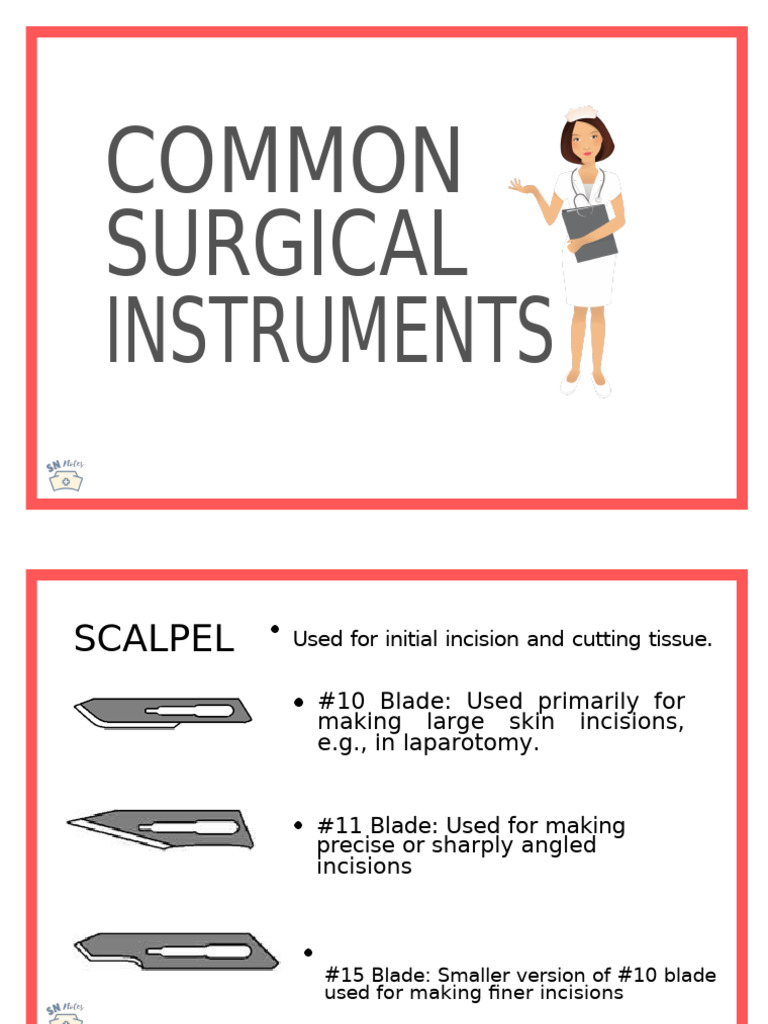 COMMON SURGICAL INSTRUMENTS Complete | PDF | Surgical Suture | Hand