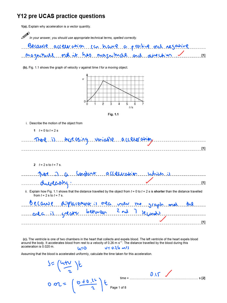 Y12 Practice Questions | PDF | Momentum | Force
