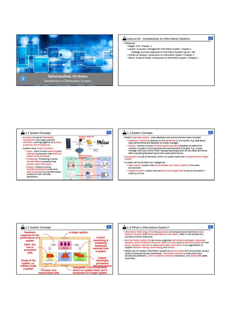 UKAI1113 - L01-Introduction to IS | PDF | System | Information System