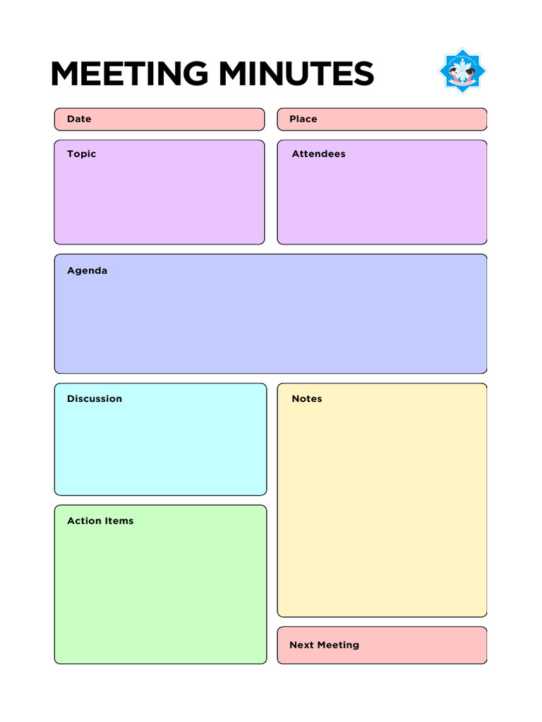 Colorful Pastel Meeting Minutes | PDF