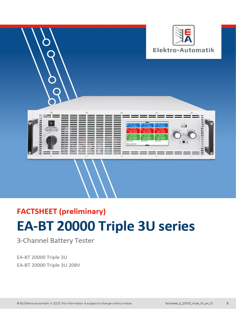 BT 20000 3U Triple Datasheet | PDF | Alternating Current | Usb