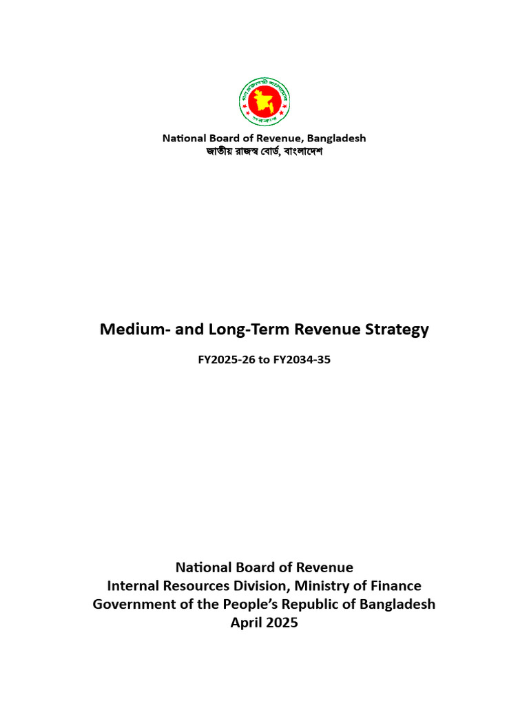 Bangladesh Medium - and Long-Term Revenue Strategy 2025 To 2035 | PDF ...