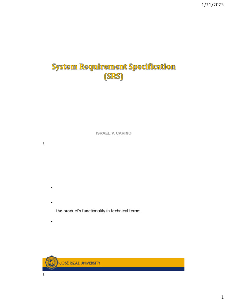 System Requirements Specification | PDF | Computer Engineering ...