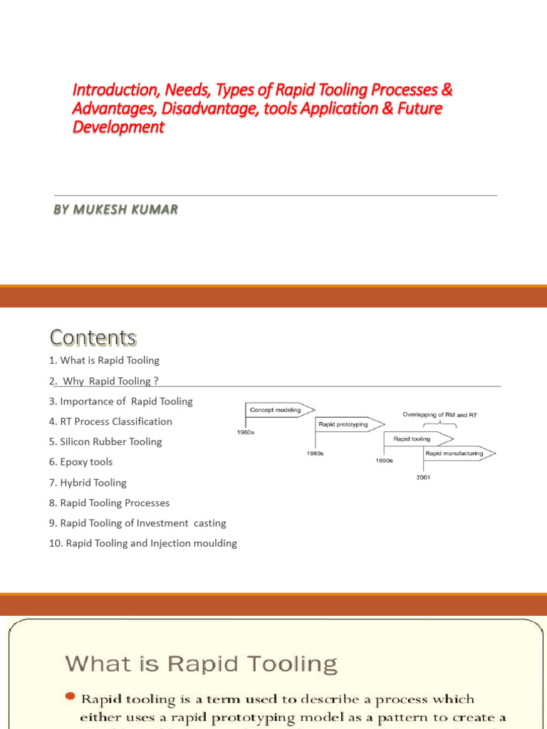 Types and Methods of Rapid Tooling | PDF | Casting | Machine Tool
