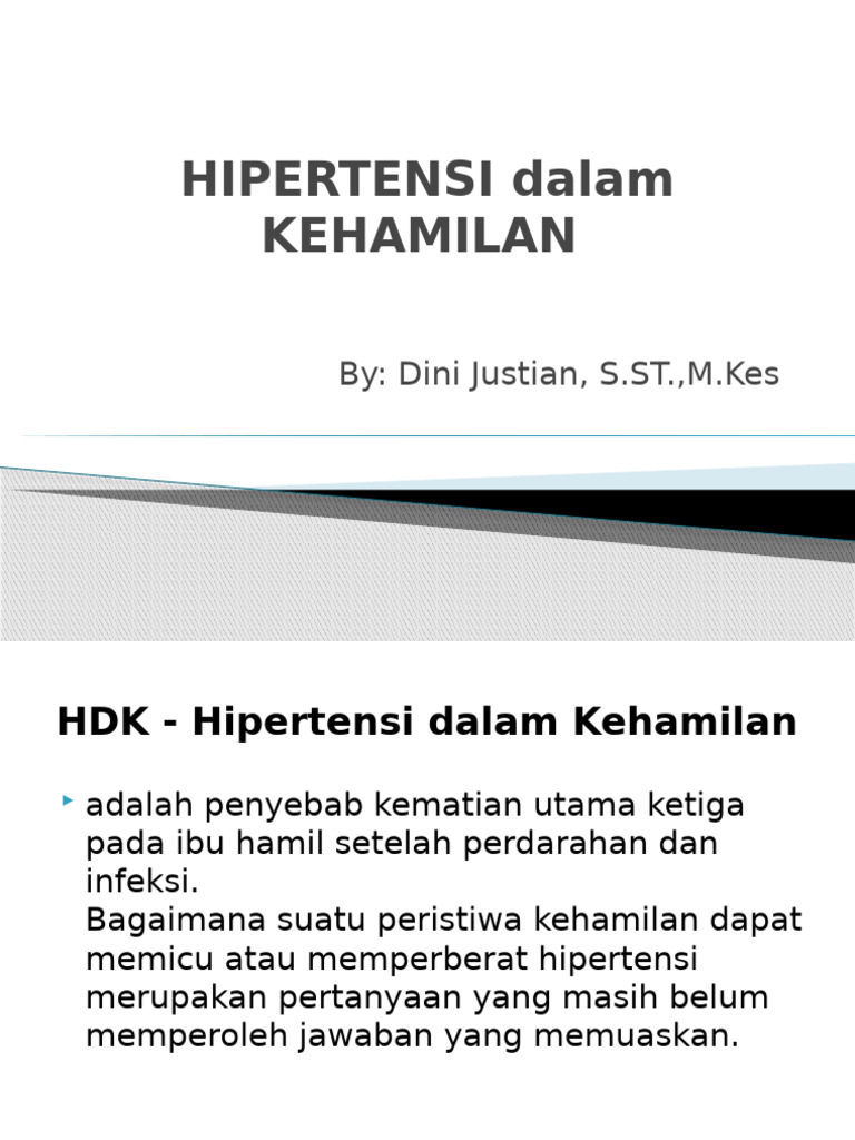 Hipertensi dalam Kehamilan: Risiko dan Penanganan | PDF