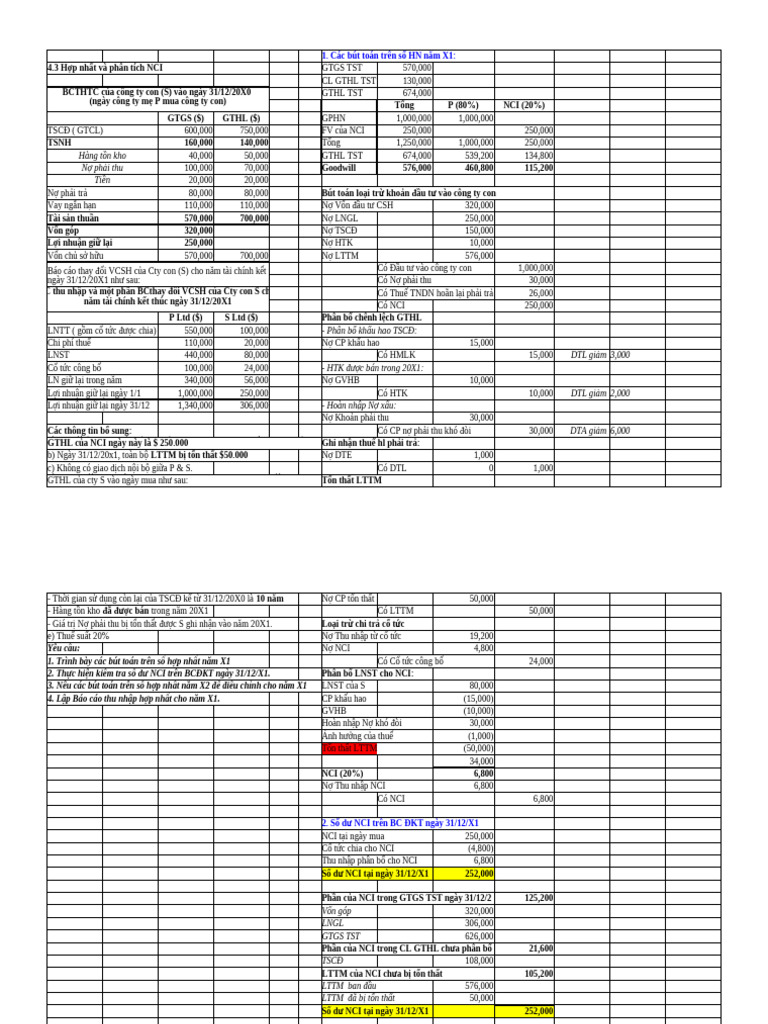 Lập BCTCHN theo IFRS 1 | PDF