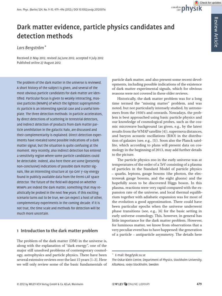Annalen der Physik - 2012 - Bergstr%C3%B6m - Dark matter evidence ...