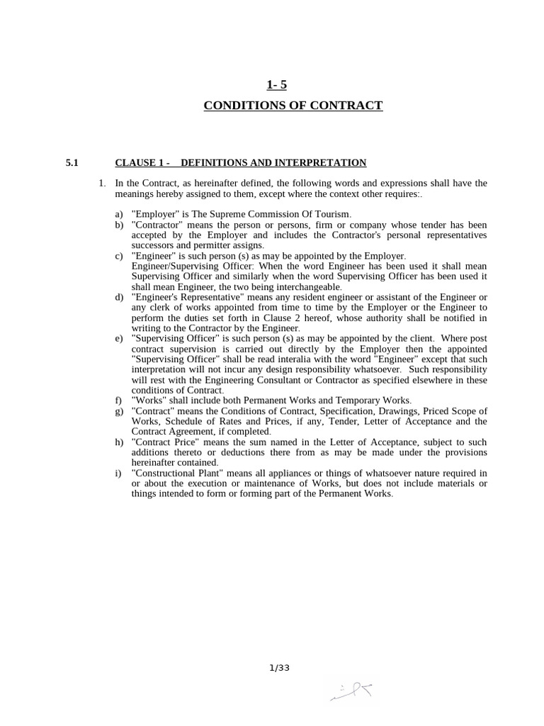 1 5 Conditions of Contract | PDF | Indemnity | Insurance