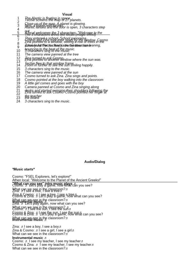 Voice Over Script - Lesson 1.1 | PDF