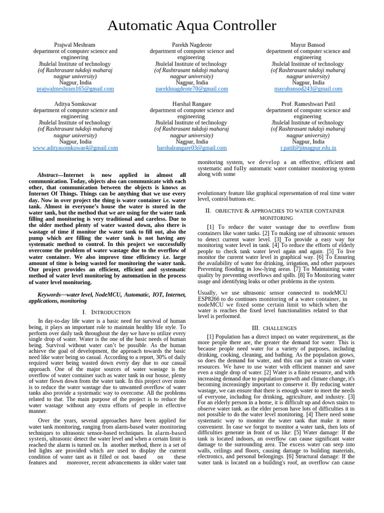 (AAC) Implementation Paper | PDF | Water Conservation | Ultrasound