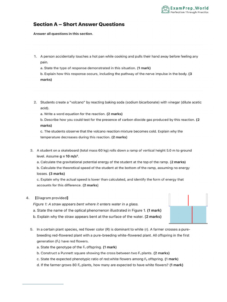 IB MYP5 Integrated Science Sample Paper | PDF
