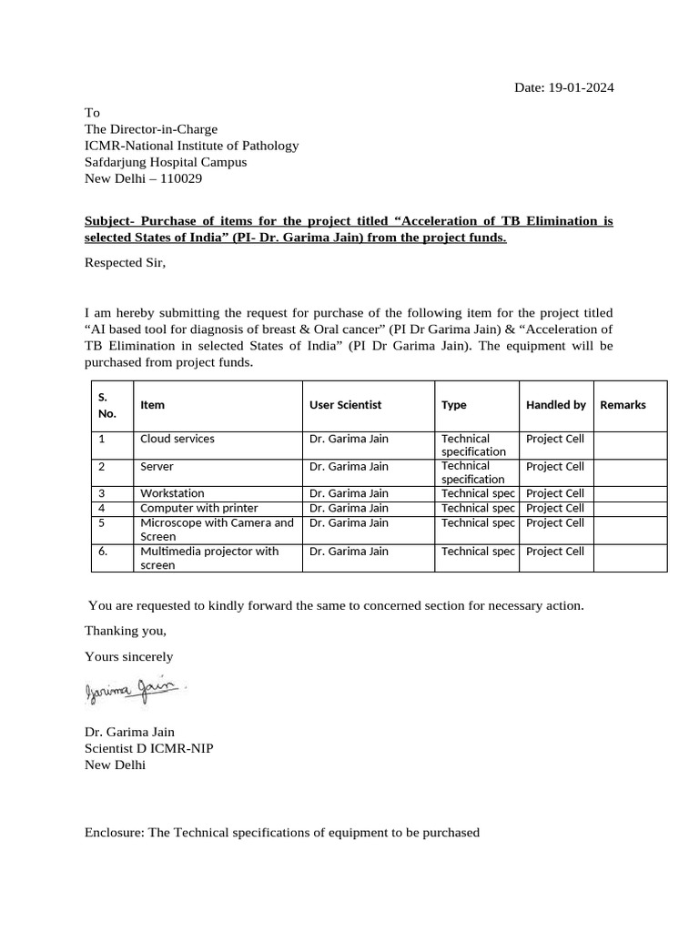 Projector Letter | PDF