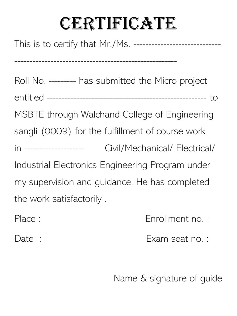 Certificate | PDF