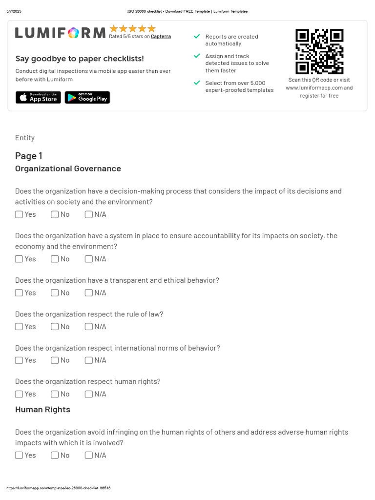 Iso 26000 Checklist - 36513 | PDF | Policy | Economies
