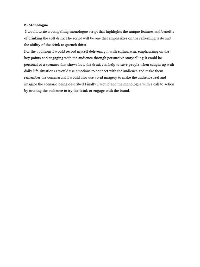 Monologue | PDF