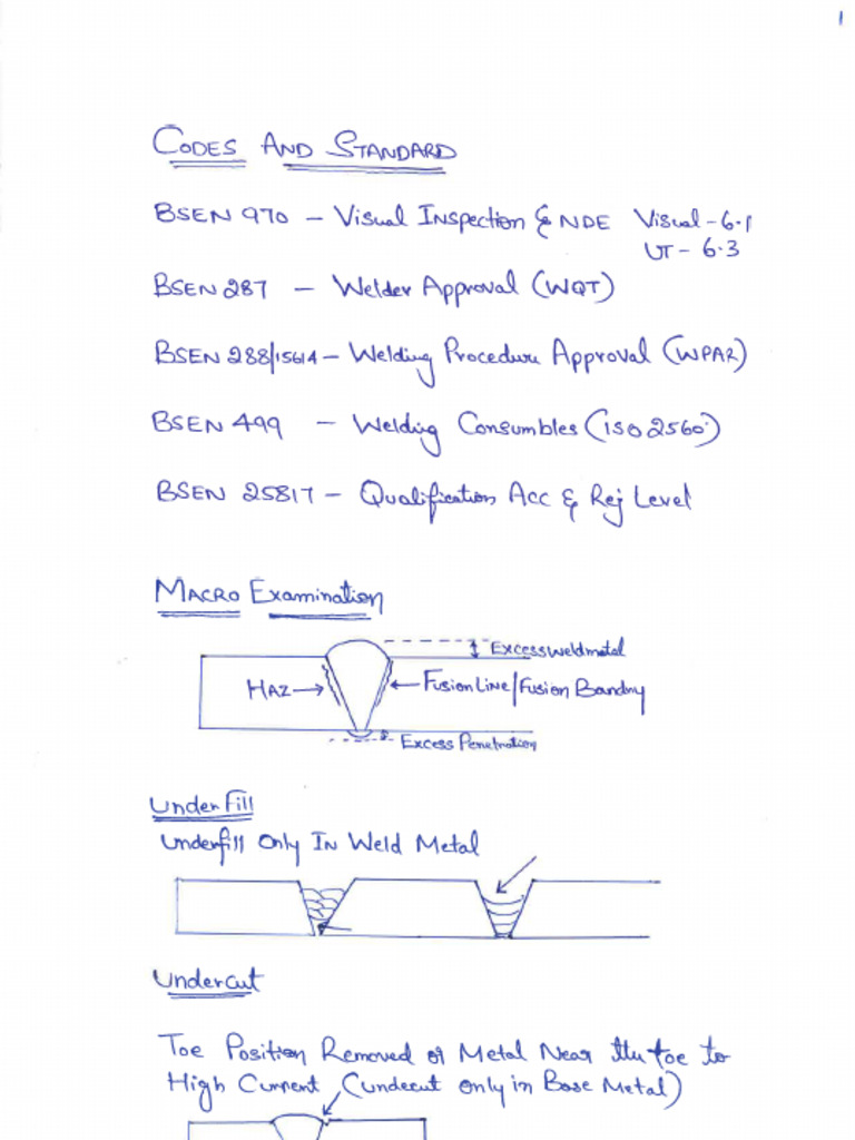 Welding Cswip Basic Knowledge Notes | PDF