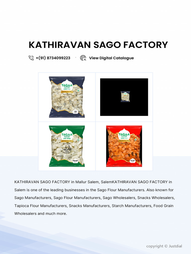 Kathiravan Sago Factory Mallur Salem Salem Sago Flour Manufacturers ...
