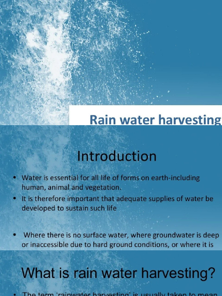 Rainwater Harvesting | PDF
