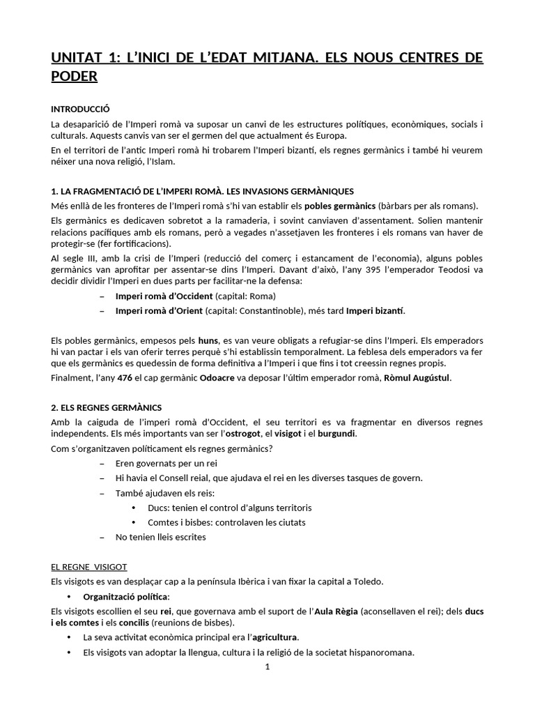 Resum Unitat 1 | PDF