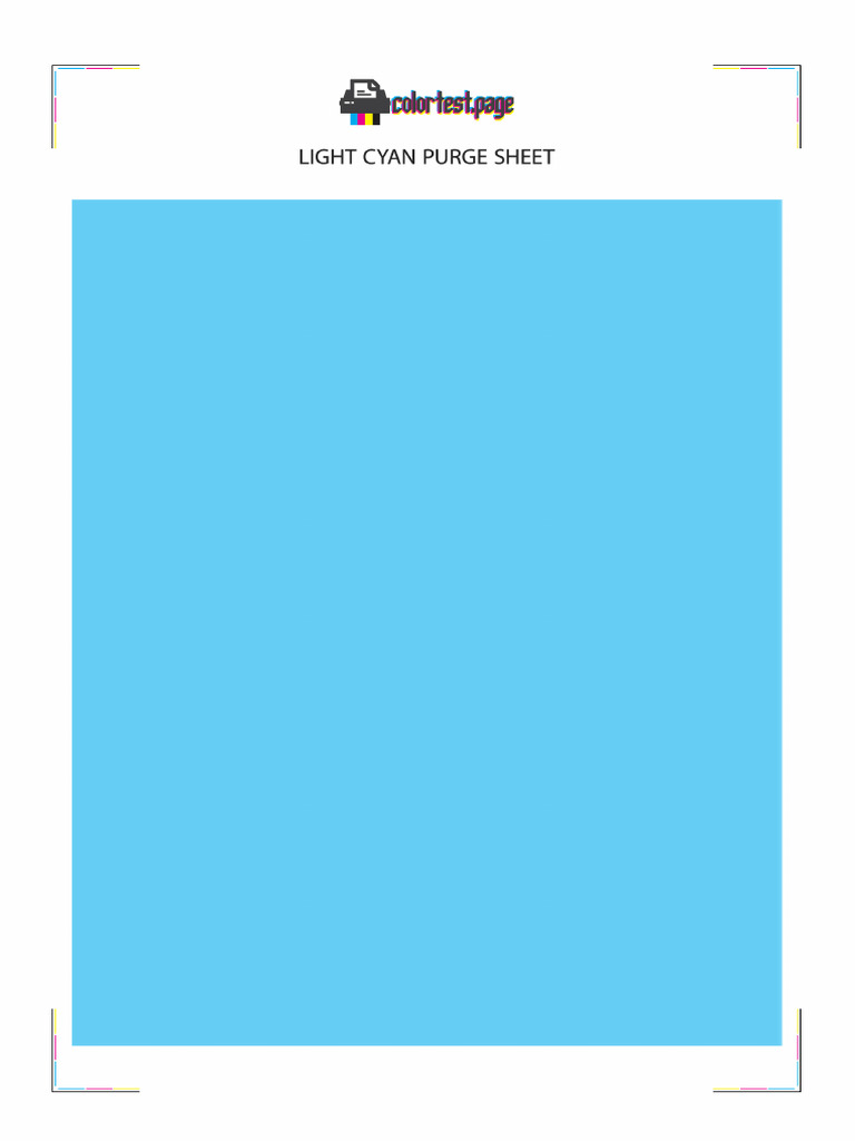 Light Cyan Purge Sheet Page | PDF
