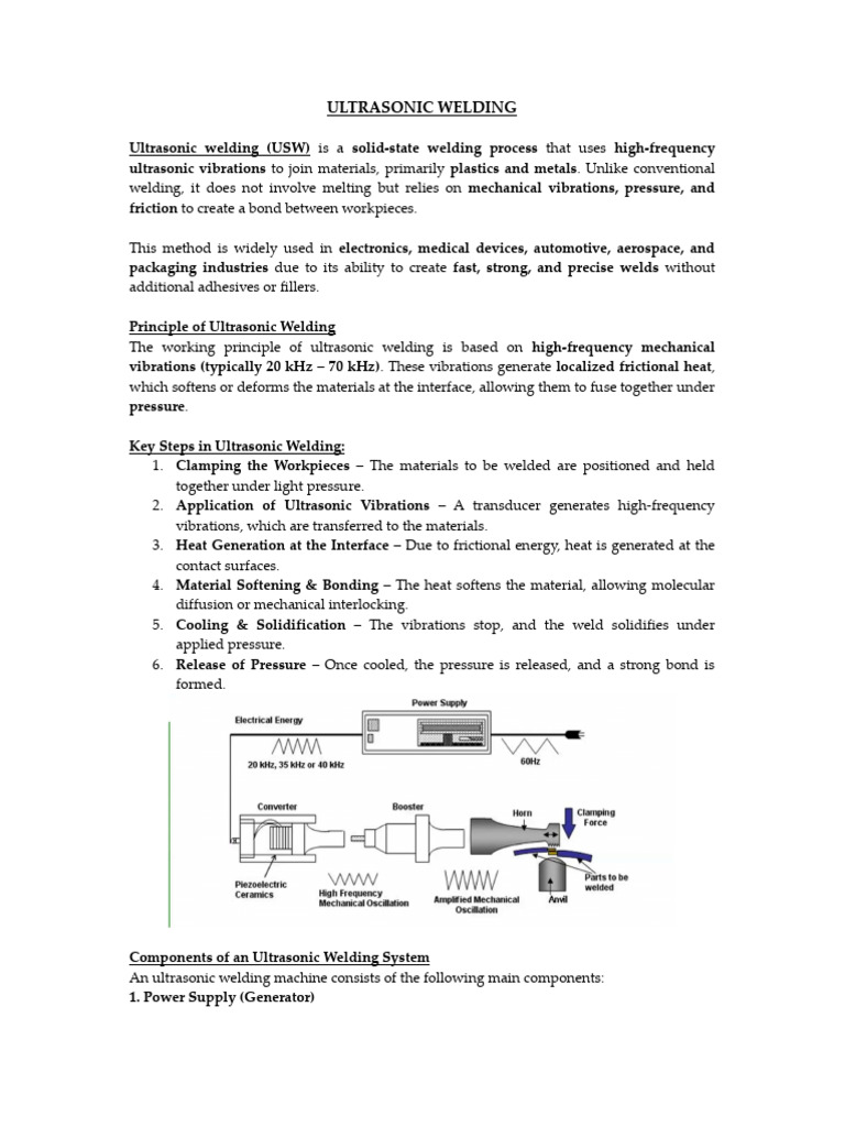Note Ultrasonic Welding Module 4 | PDF | Welding | Construction