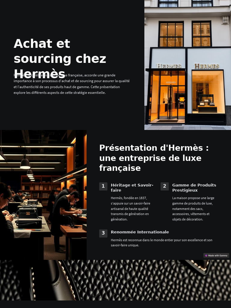 Achat Et Sourcing Chez Hermes | PDF | Articles de luxe | Responsabilité sociétale des entreprises