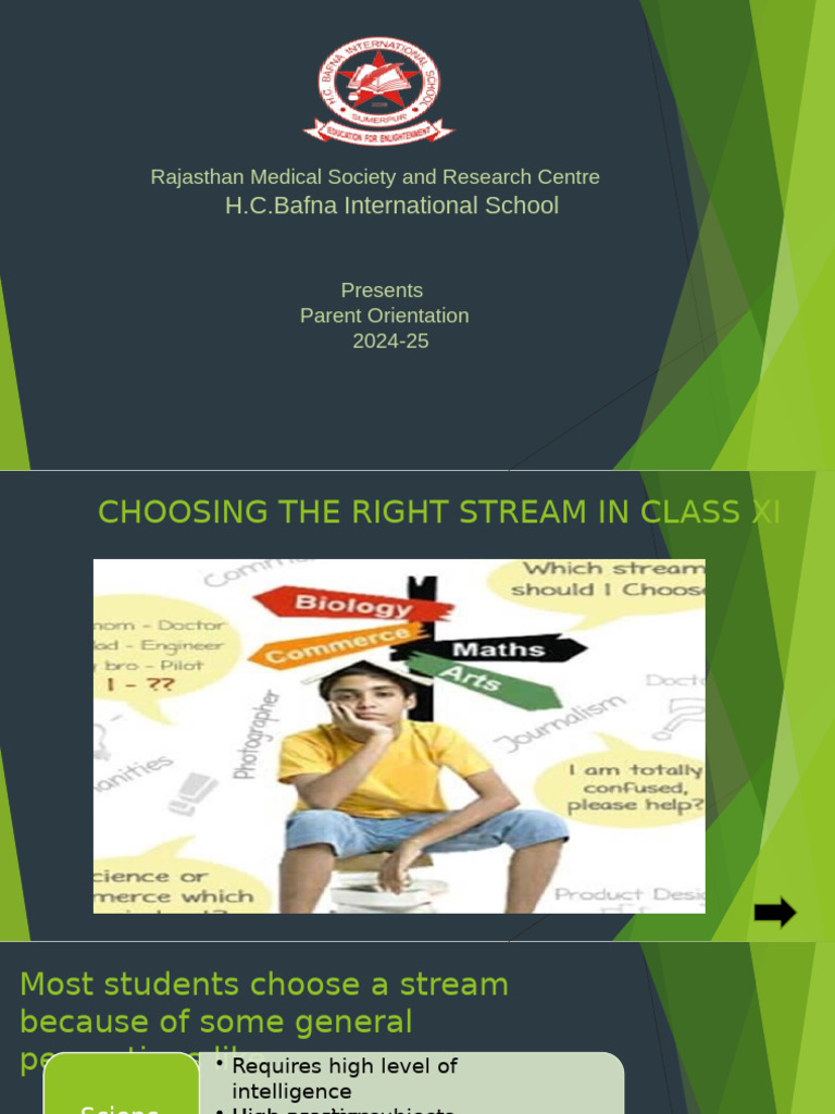 Stream Selection Ppt New Pdf