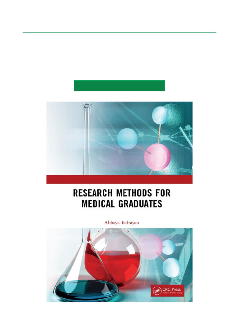 Top Reading Research Methods For Medical Graduates, 1st Edition PDF | PDF
