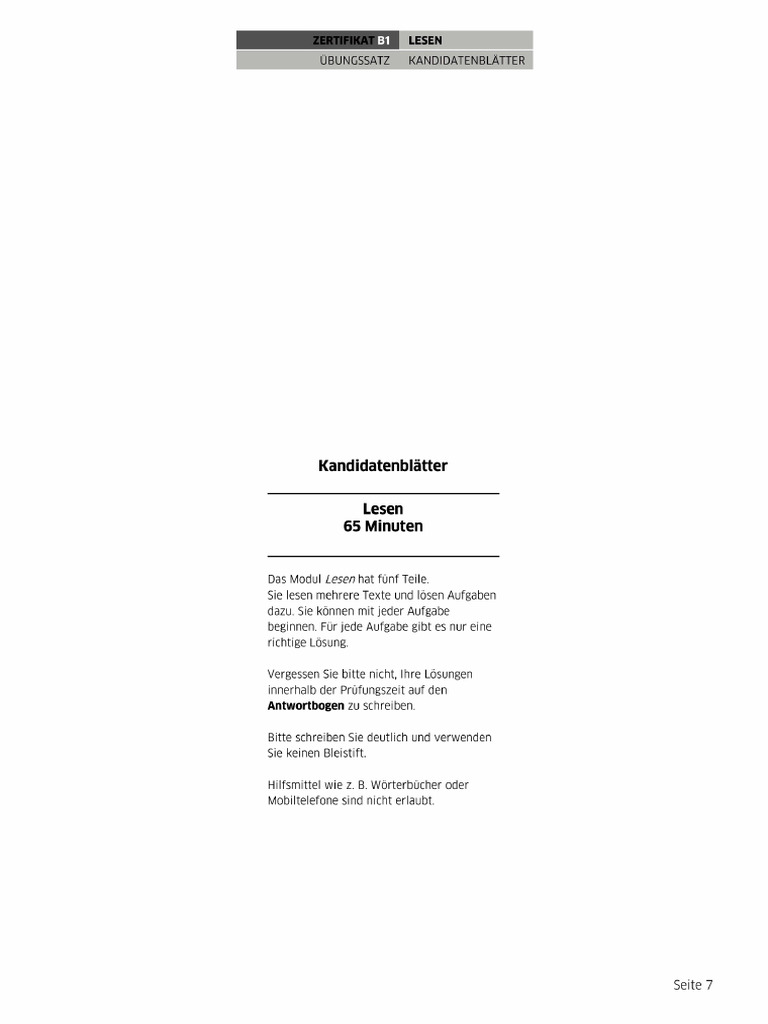 Lesen B1 | PDF