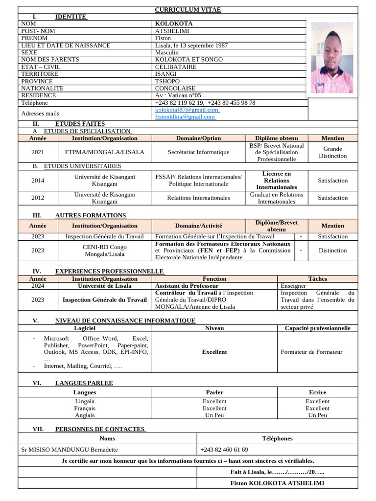 Exercice CV | PDF | Informatique | Microsoft