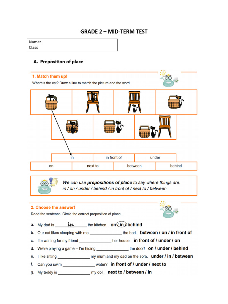Mid term test grade 2 | PDF