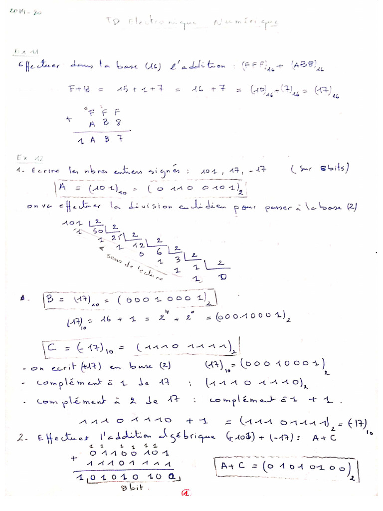 S6 Electronique Num. SMP-6 - Electronique Numérique SMP S6 Cor EX 11-17 ...