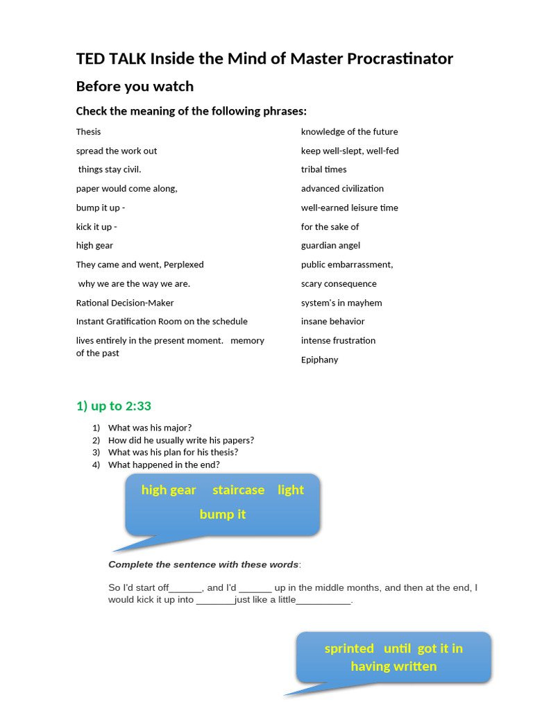 Mastering Procrastination Insights | PDF | Psychological Concepts ...
