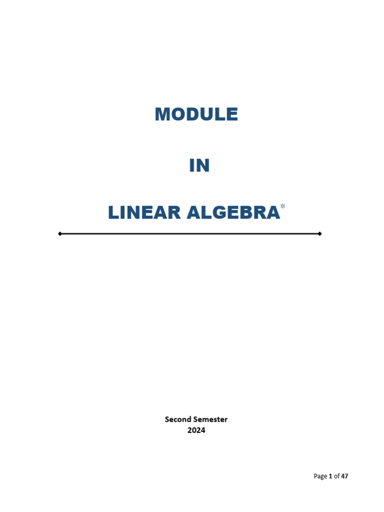 Linear Algebra Workbook Grade 12 | PDF | Matrix (Mathematics) | System ...
