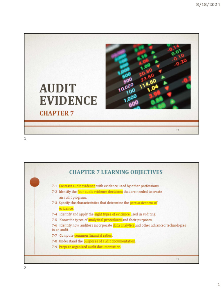 Audit Evidence: Types and Decisions | PDF | Audit | Internal Control