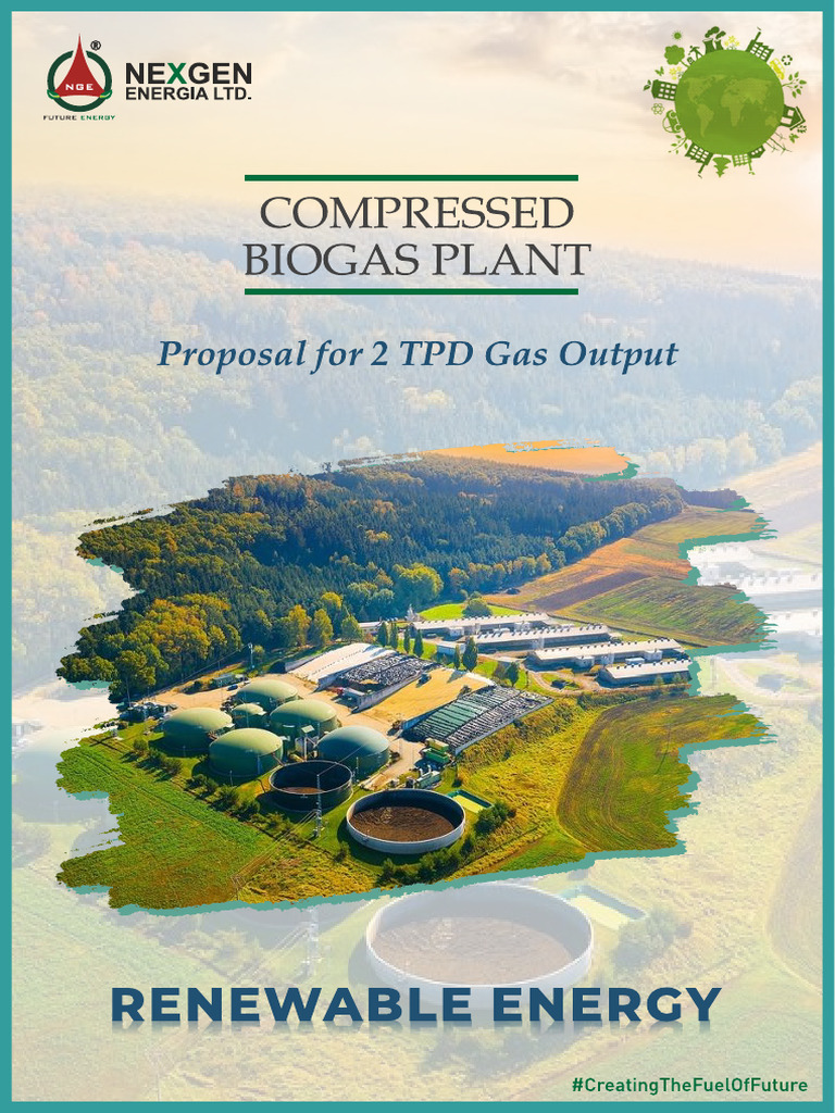Bio-CNG Plant Proposal for 2TPD Gas. (3) | PDF | Biogas | Renewable Energy