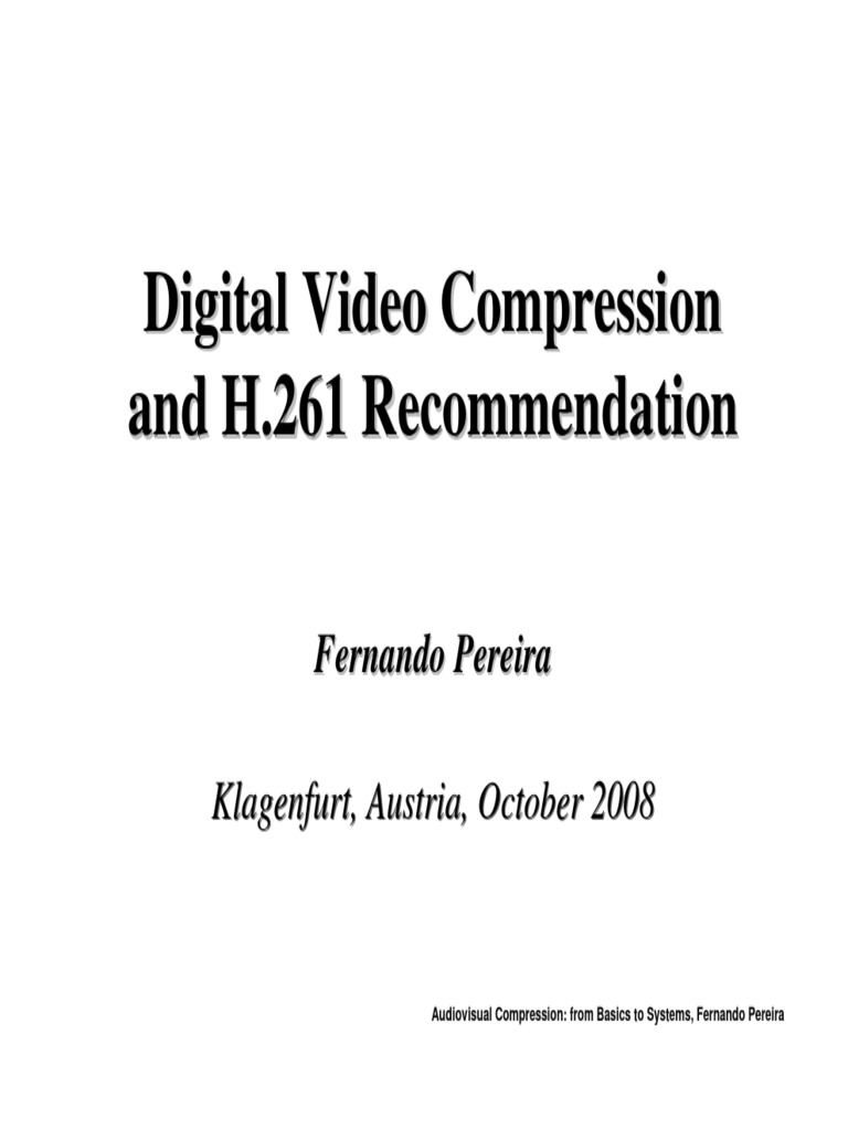 Microsoft PowerPoint - 6 - Digital - Video - Compression - Oct2008 ...