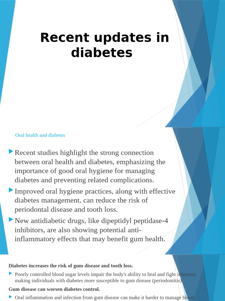 Recent Advance in Diabetes | PDF | Diabetes | Diabetes Management